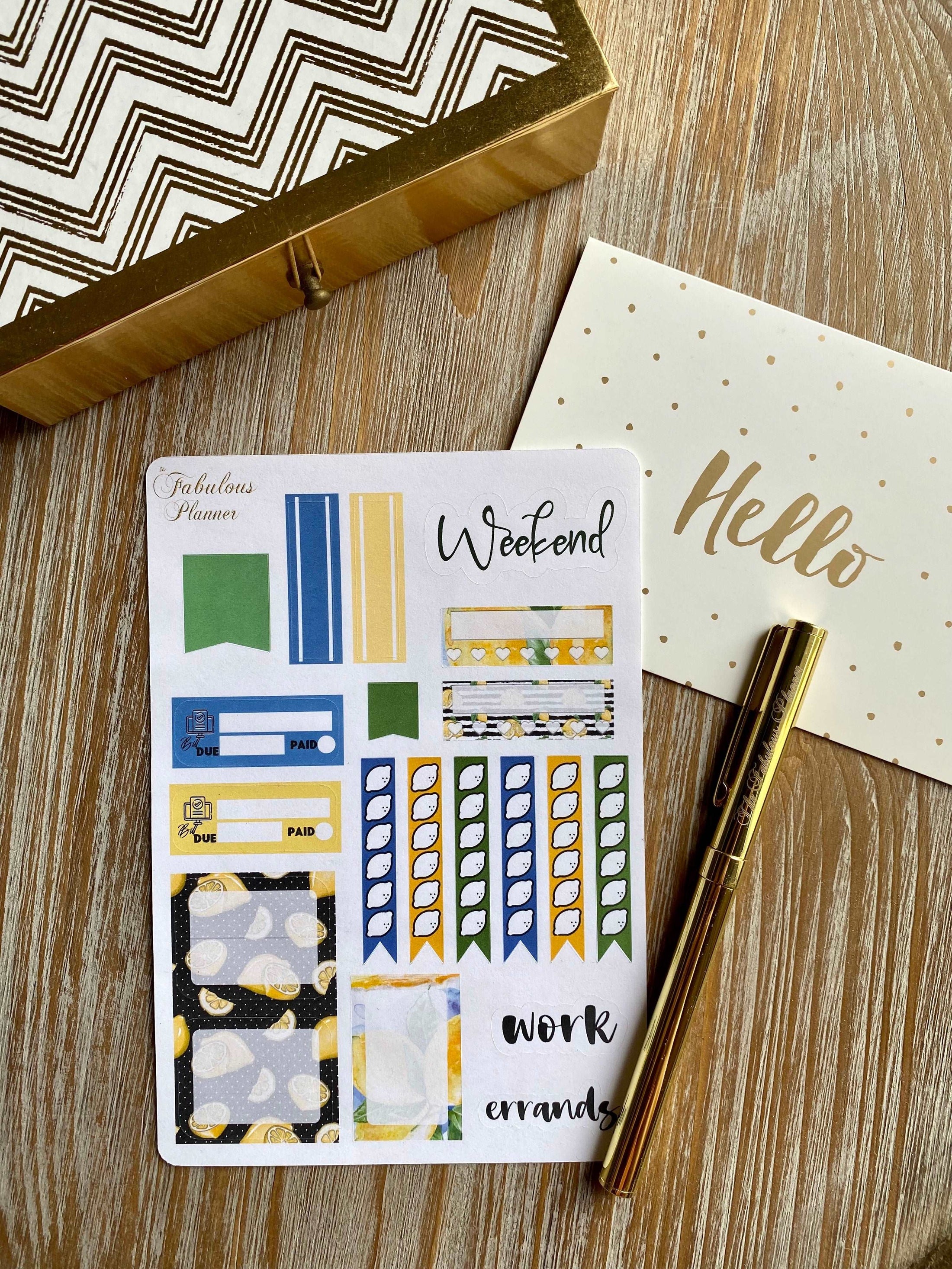 4 Sheets Lemonade Stickers Kit – The Fabulous Planner