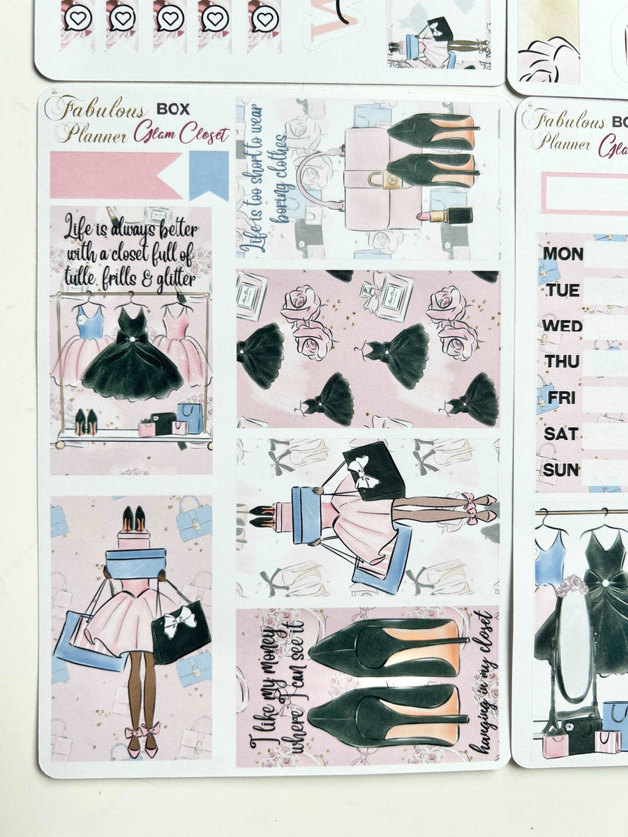4 Sheets - Glam Closet Stickers Kit – The Fabulous Planner