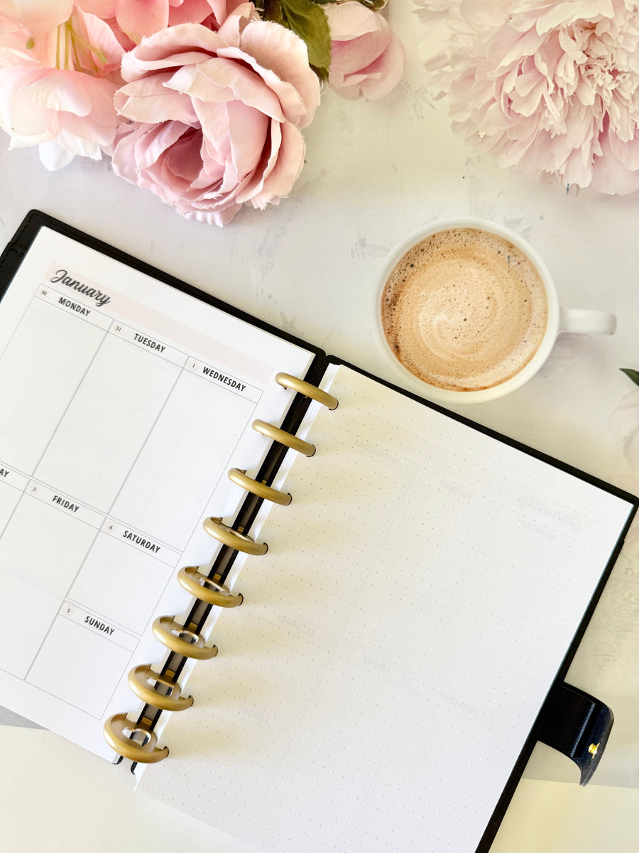 Undated Weekly and Monthly A5 Discbound Planner Removable Pages – The ...