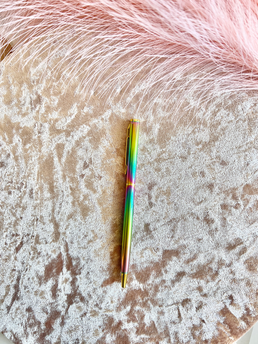 Rainbow Beautiful Holographic Pen – The Fabulous Planner