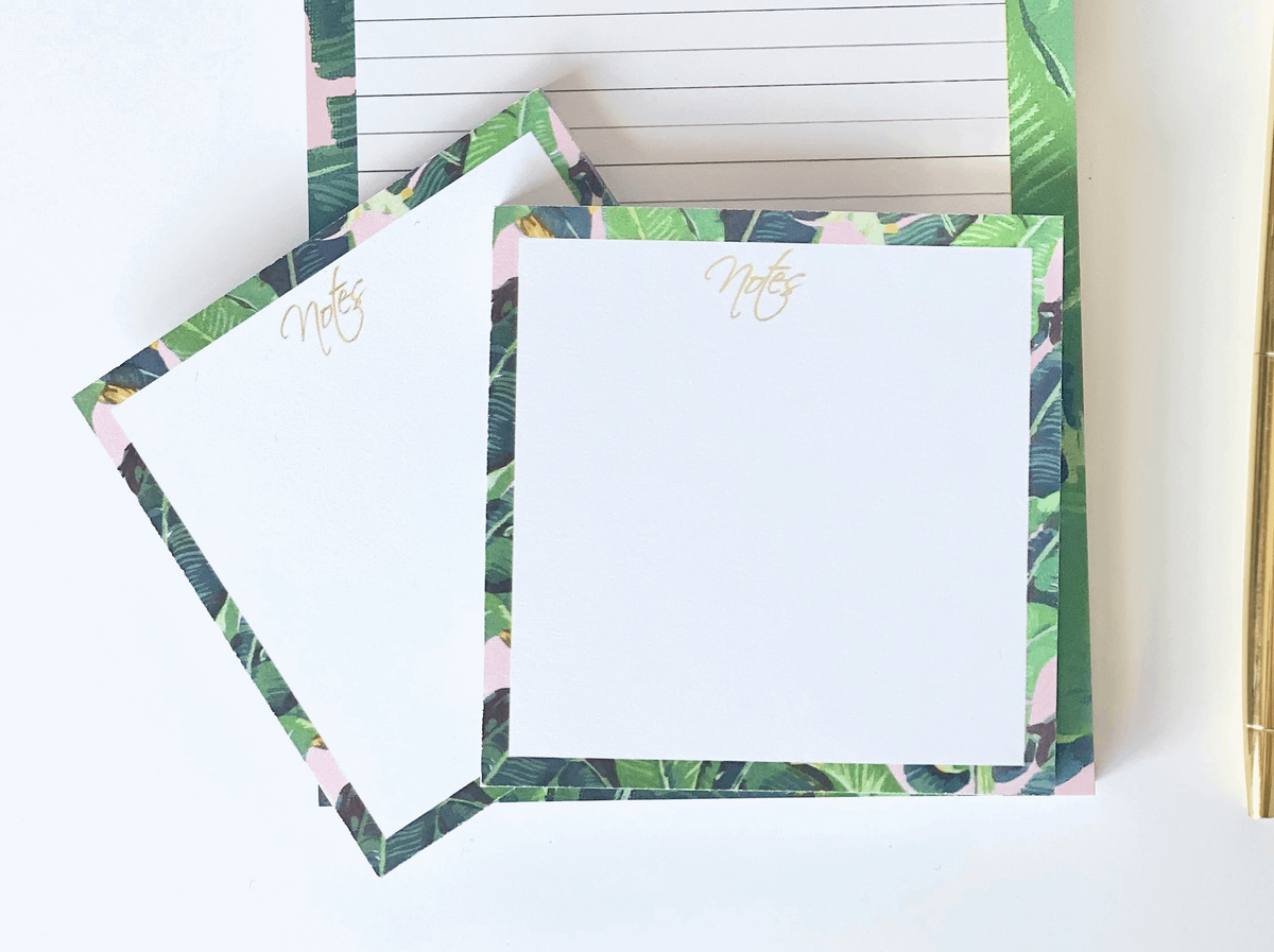 Banana Leaves Sticky Notes Notepad – The Fabulous Planner