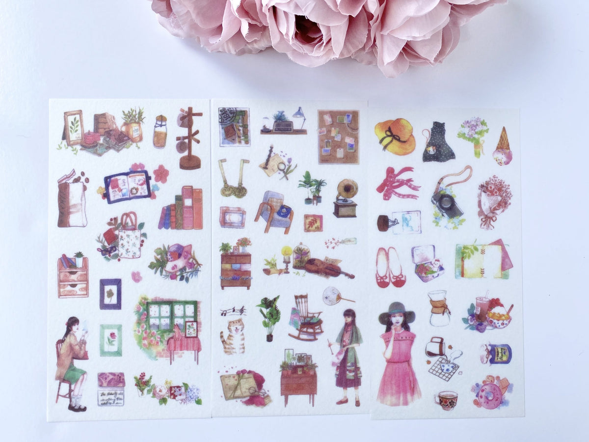 Set of 3 Fashion Girls Clear Stickers – The Fabulous Planner