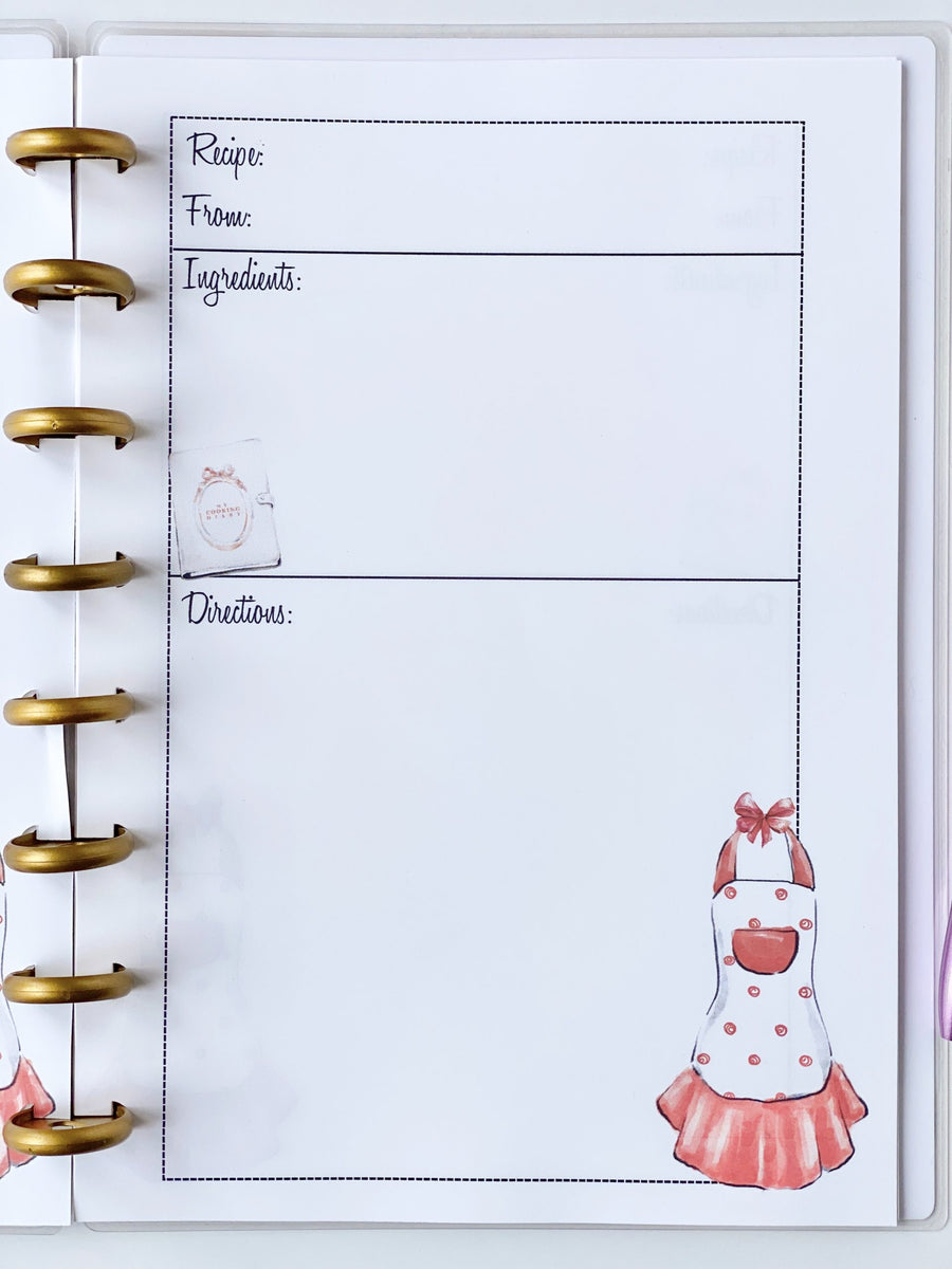 Recipe Cook Book - Custom Cover – The Fabulous Planner