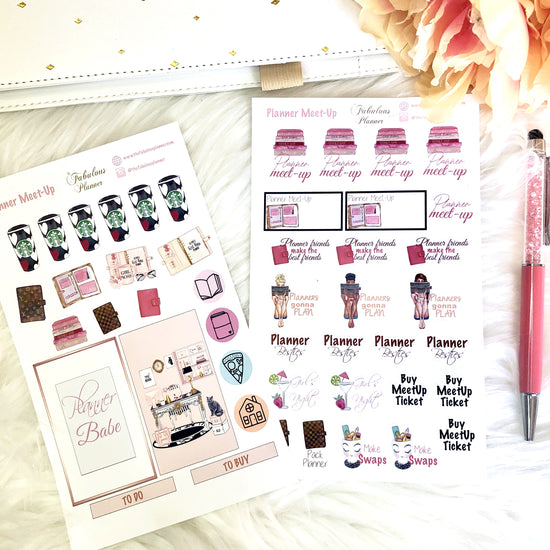 Planner Meet Up Stickers - 2 Sheets – The Fabulous Planner