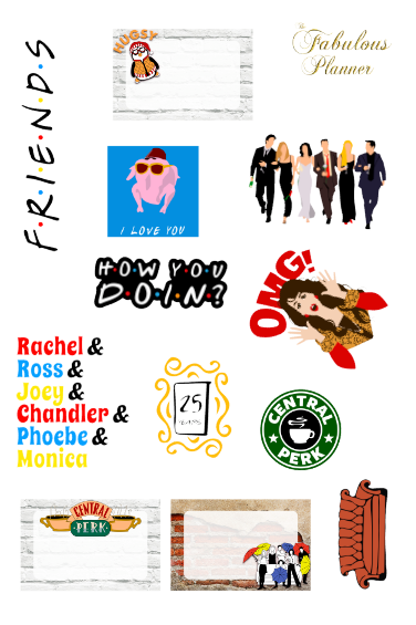 3 Sheets Friends TV Show Stickers – The Fabulous Planner